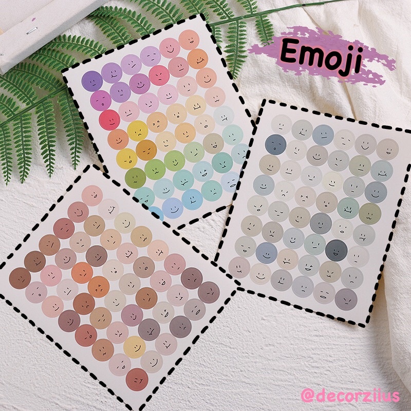 Sticker emoji emoji emoji Decorative Stickers Color palette Study Book ...