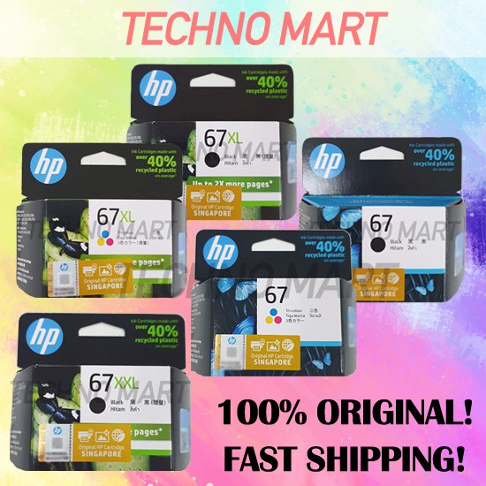 [SG Local Stock] Original HP 67 67XL 67XXL HP67 HP67XL Black Tri-Color ...