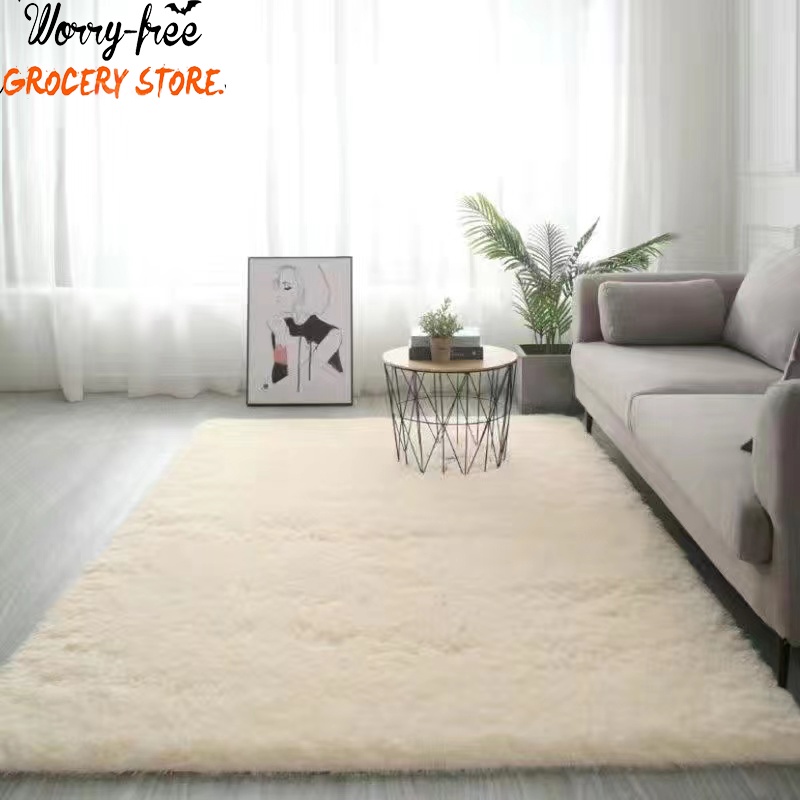 Nordic carpet super soft plush living room bedroom floor mat room ...