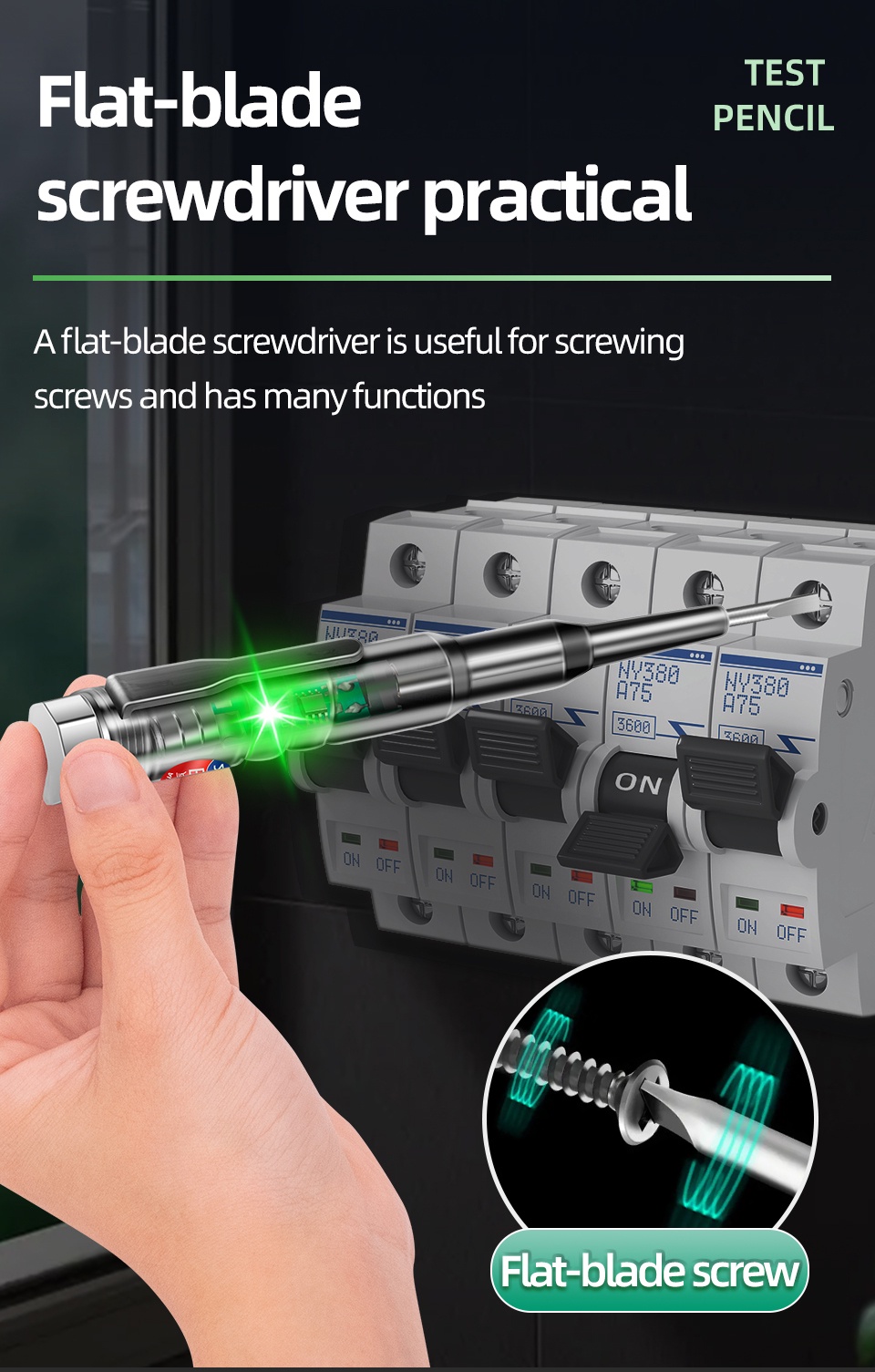 ANENG B14 24-250V Tester Electric Induced Electric Screwdriver Probe ...