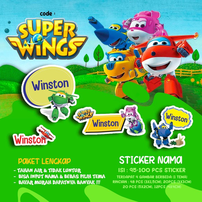 SUPER WINGS Theme Character Name Label Sticker / Sticker | Shopee Singapore