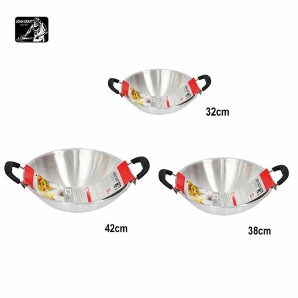 John Craft Alloy Wok (32/38/42cm) | Shopee Singapore