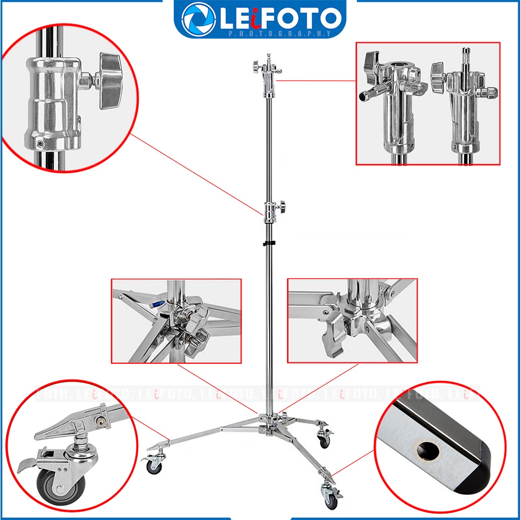 Photography Heavy Duty Light Stand With Wheels and Boom Arm,Photography ...
