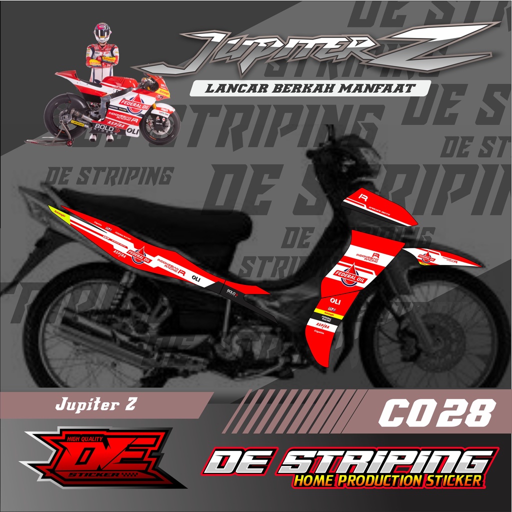 Federal OL! Striping VARIATIONS JUPITER Z STICKERS (C028) MOTORCYCLE ...