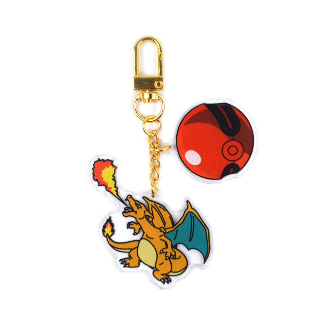 Pokemon Keychain Eevee Pikachu Chimchar Scorbunny Charizard Piplup ...