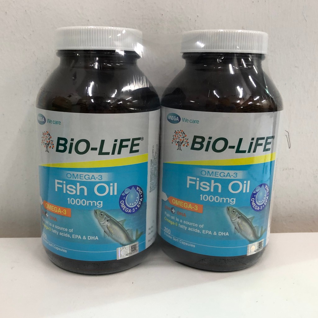 BiOLIFE Fish Oil 1000mg (2*200's) | Shopee Singapore