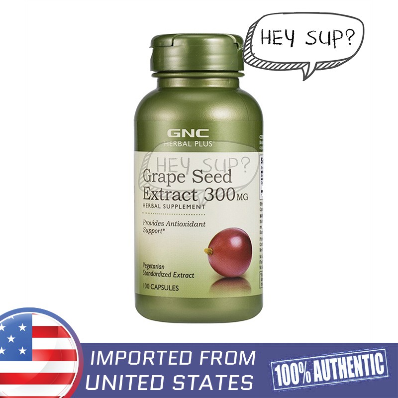 GNC Grape Seed Extract 300mg (Provides Antioxidant Support) 100 Capsules | Shopee Singapore