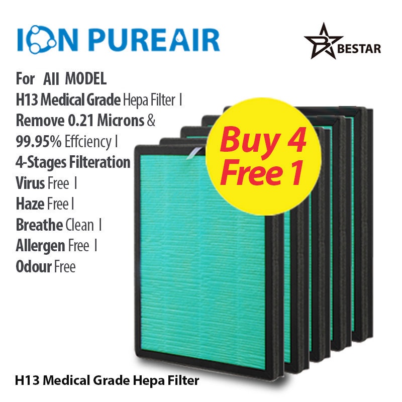 Hepa Filter for ION PUREAIR Air Purifier P1/P3/P5/P7/P7(UV)/P8(UV)/P10 ...