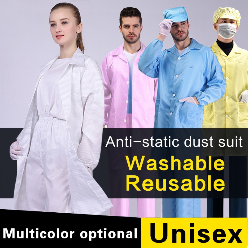 Smock Gown Lab Gown ppe gown washable PPE Jacket Reusable Esd Smock ...