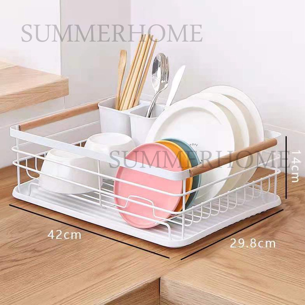 [ Available ] Nordic Style Dish Rack Rak Piggan Dish Drainer Iron ...