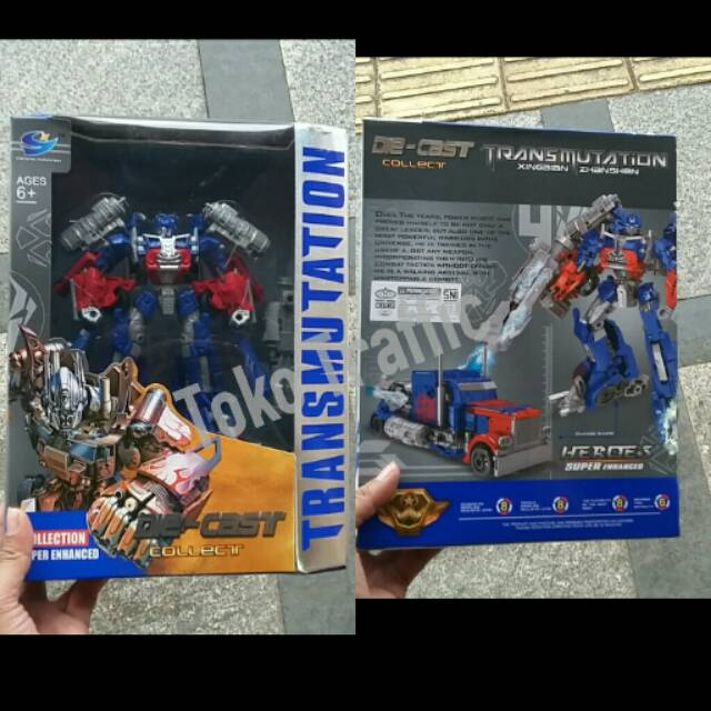 Metal with plastic Transformers robot Optimus Prime car becomes ...