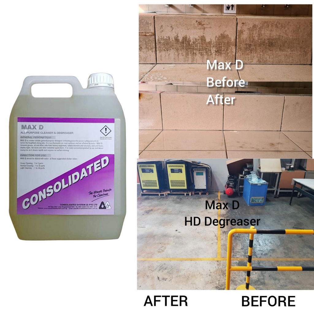 5L Powerful Degreaser - Max D Alkaline Heavy Duty Degreaser Kitchen ...