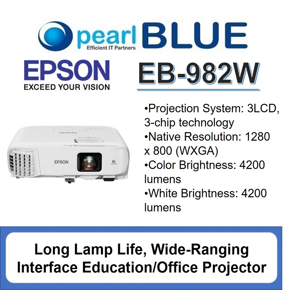 Epson EB-982W WXGA 3LCD Projector | Shopee Singapore