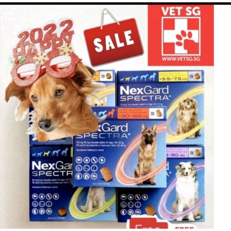 NEXGARD SPECTRA BOX OF 3CHEWABLES | Shopee Singapore