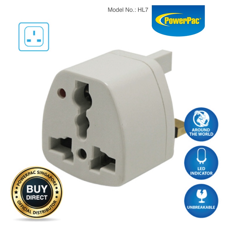 PowerPac 3 Pin Multi Adapter With LED Neon & 2 Pin Adapter (HL7 ...