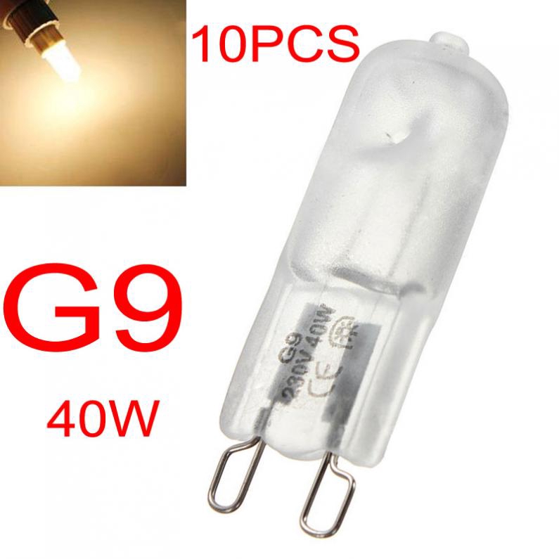 10pcs G9 40W Halogen Bulbs 2 Pin Base Warm White Small Light Bulb ...