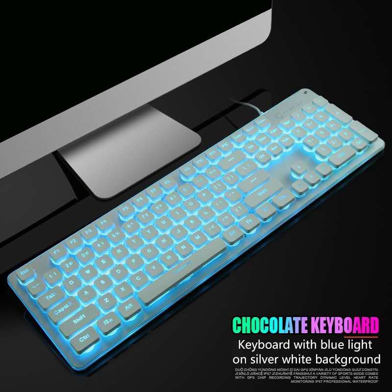 LT 104 Key Mute Mechanical Gaming Keyboard and Mouse Set Game Office ...