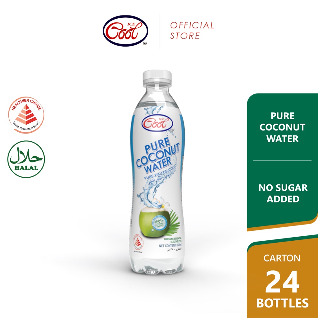 Ice Cool 100% Pure Coconut Water 500ml x 24 PET [CTN] | Shopee Singapore