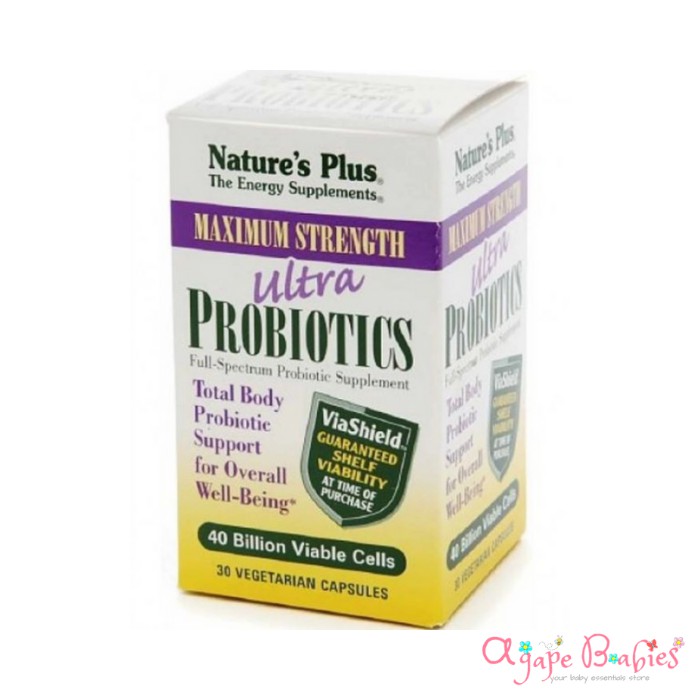 Nature's Plus Ultra Probiotics - 40 Billion Live Cells/12 Strains ...