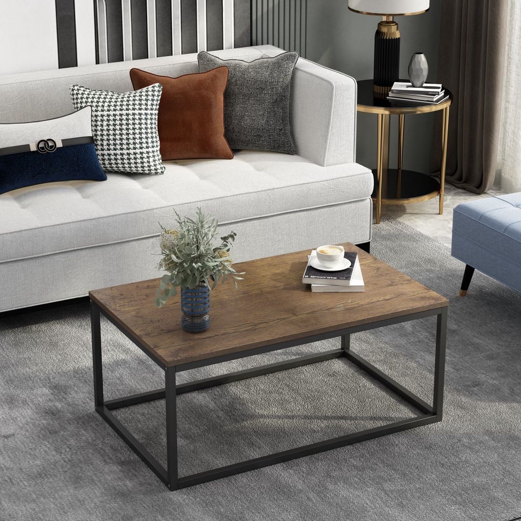 Minimalist table Coffee table modern minimalist industrial style coffee ...