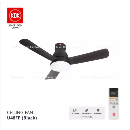 KDK U48FP 48" Remote Controlled Ceiling Fan with LED light | Shopee ...