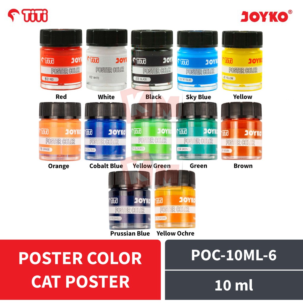 Joyko TiTi Poster Color Paint Poster POC-10ML-6 10 ml | Shopee Singapore