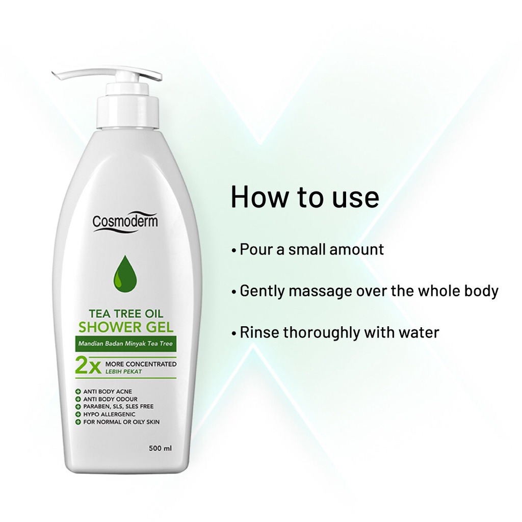 Cosmoderm Tea Tree Oil with Salicylic Acid Bodywash 500ml | Shopee ...
