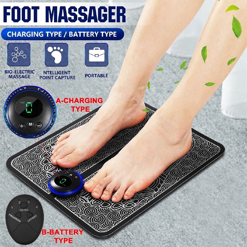 Electric Foot Massage Pad Feet Stimulator Foot Massager Machine EMS ...