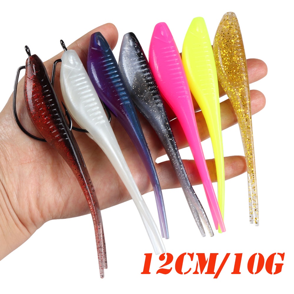 5pcs/pkt Floating Lure 12cm 10gm TPR SILENCER Soft bait Skipping Lure ...