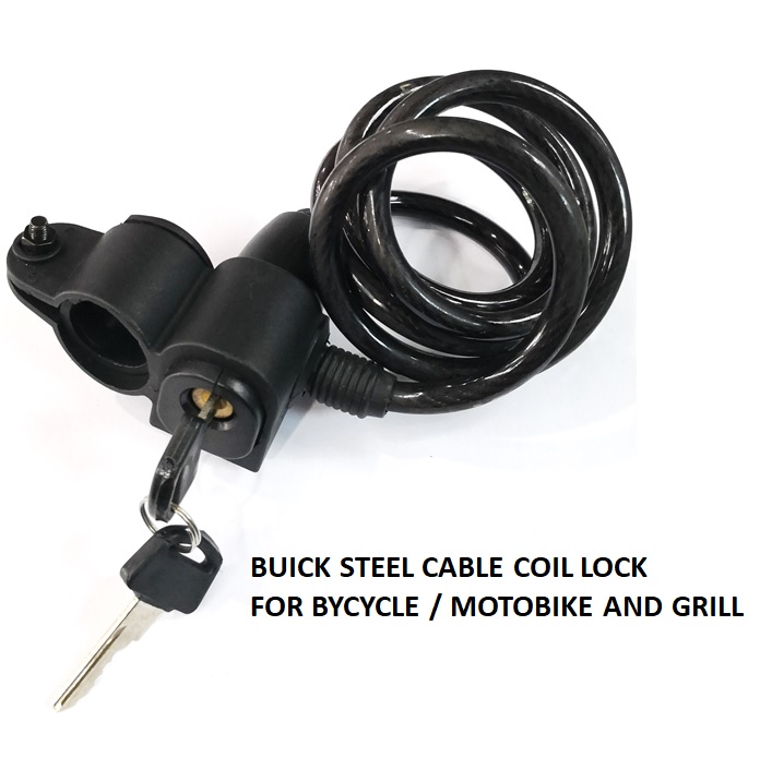 BUICK Anti Theft Cable Coil Bicycle Lock Motorbike Lock or Grill Lock ...