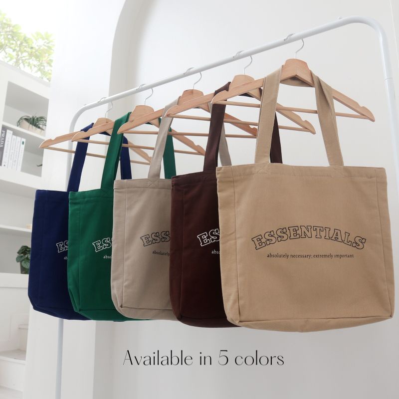 New Essentials Tote Bag (With pocket, lining and Zipper) | Shopee Singapore