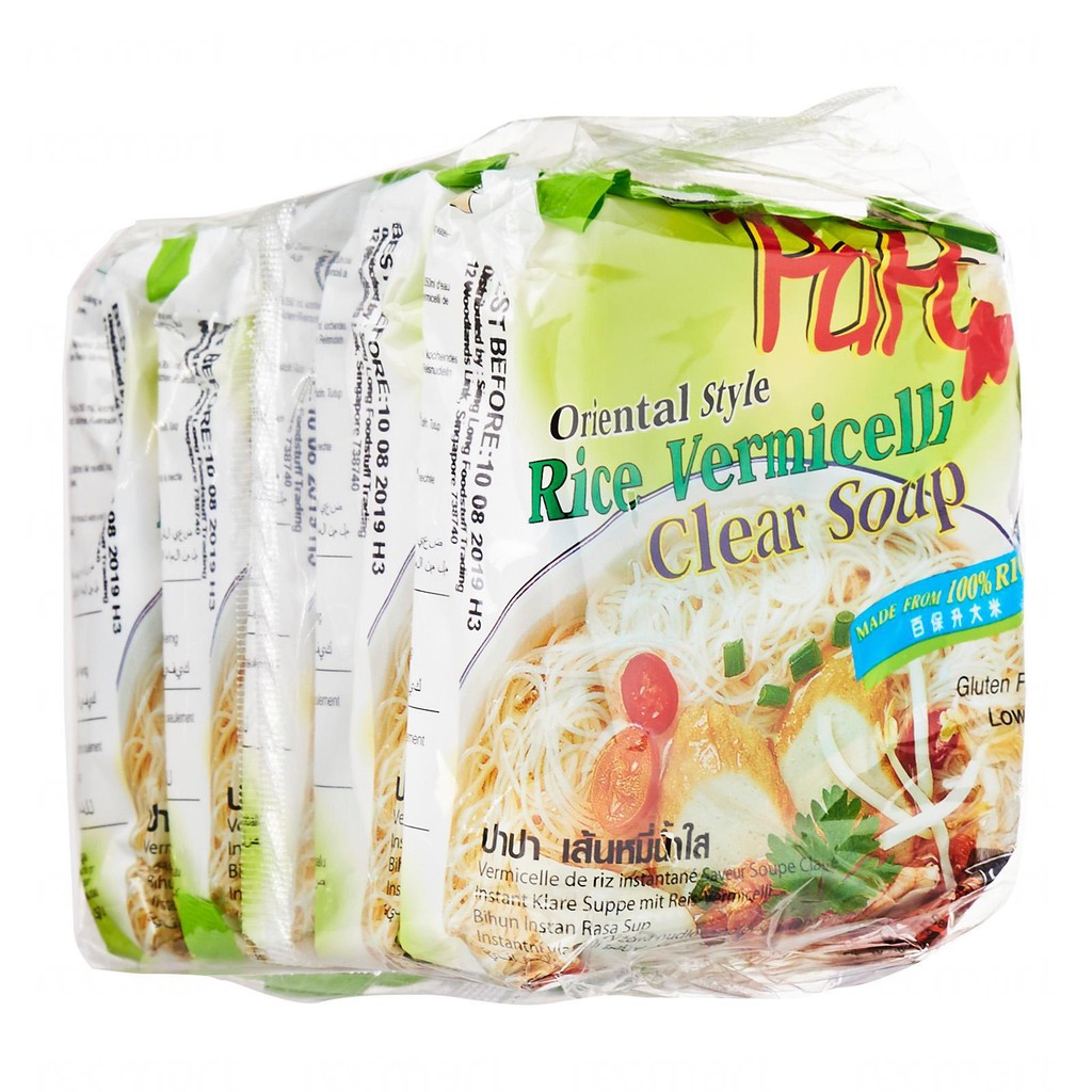 PAPA RICE VERMICELLI CLEAR SOUP 55G X 5S 03045 | Shopee Singapore