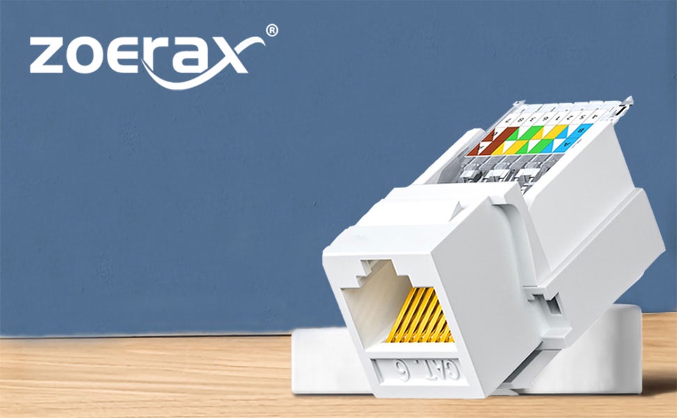 ZoeRax 1PCS Cat6 RJ45 Tool-Less No Punch Down Tool Required Keystone ...