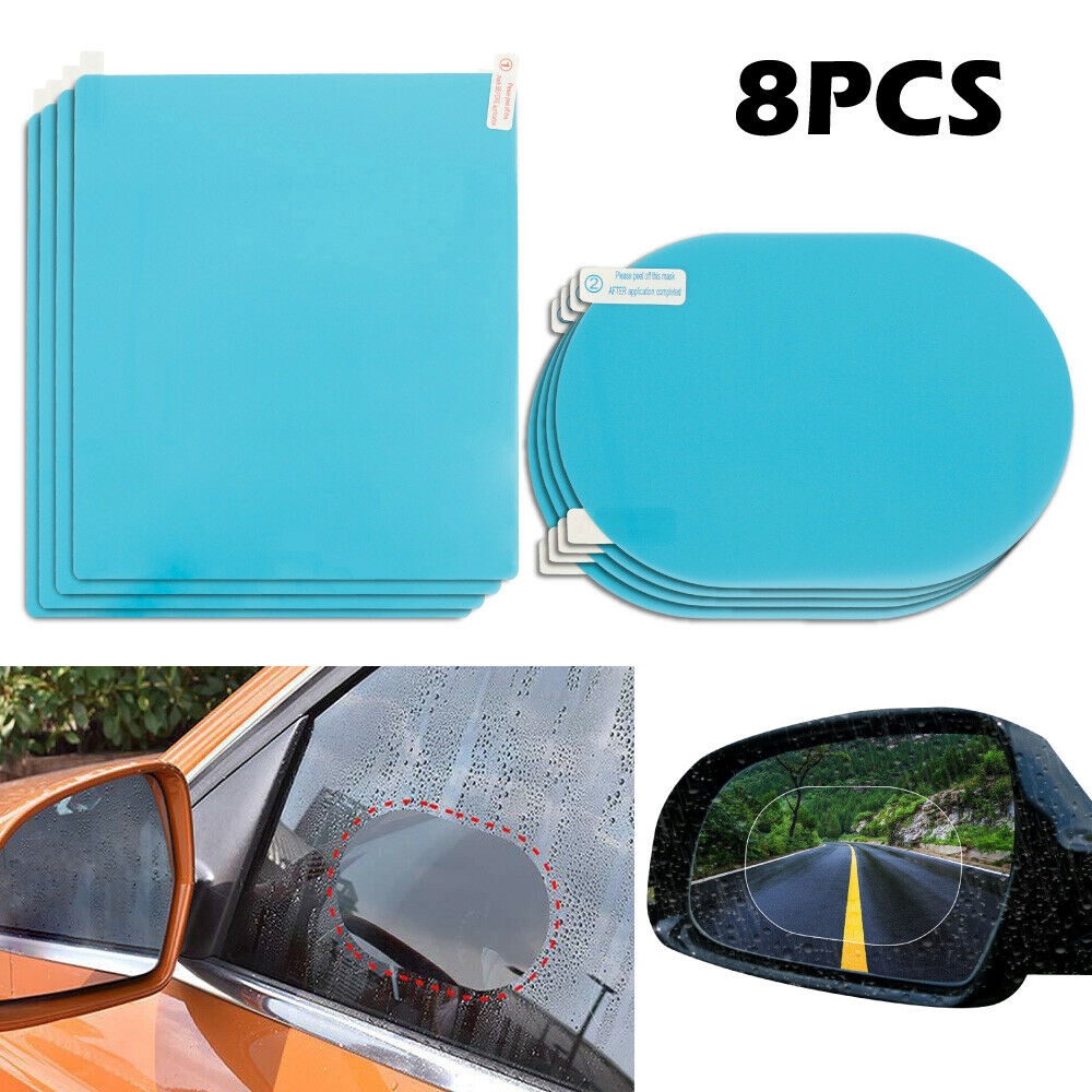 8Pcs Car Side Rearview Mirror Protector Film Waterproof Anti-Fog Rain ...