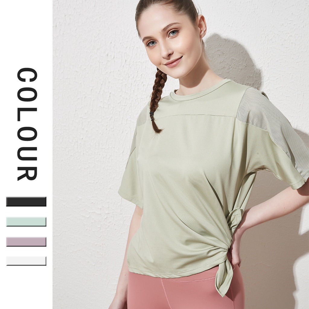 Mesh Quick Dry Sport Top Women Loose Fitness Shirts Short Sleeve Sports ...