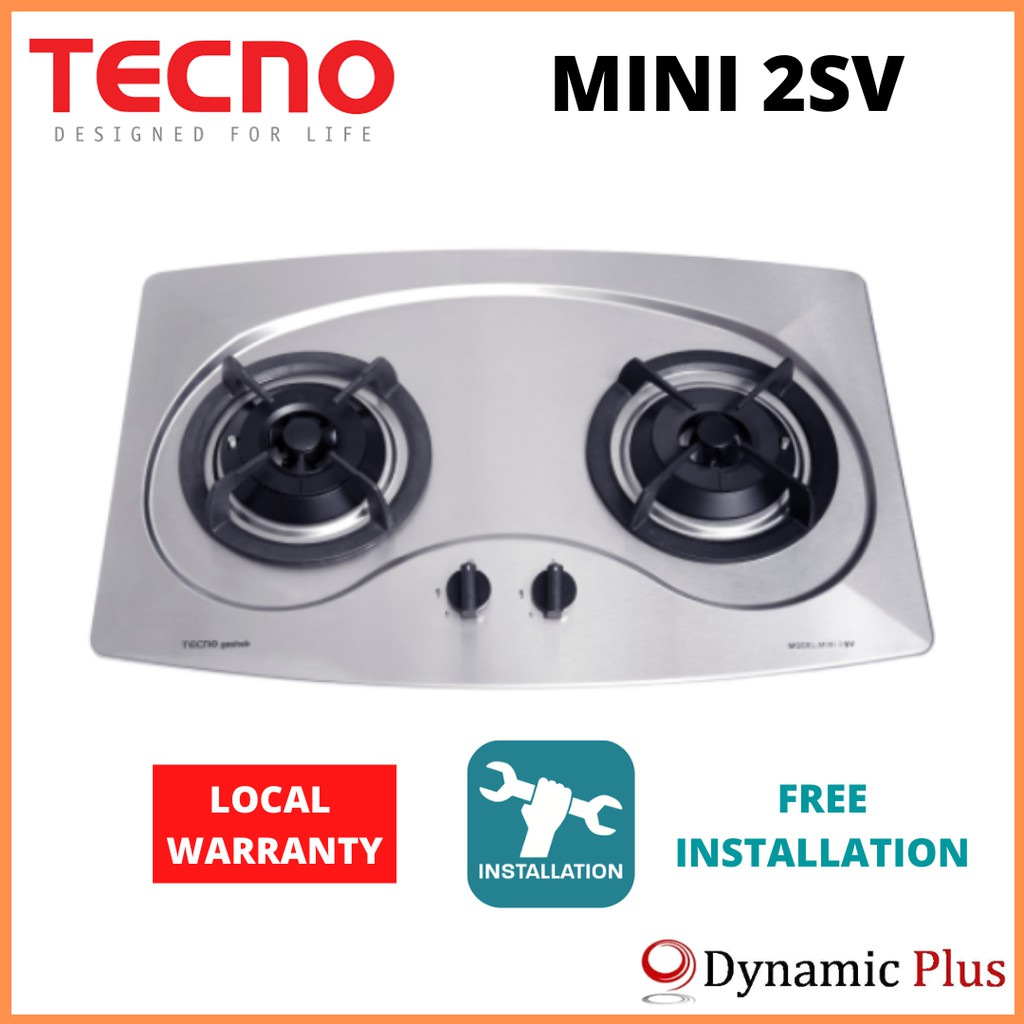 Tecno Mini 2SV 2 Burner Stainless Steel Built In Hob 70cm *FREE INSTALL ...