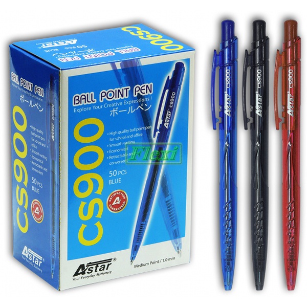 CS900 Retractable Ball Pen 1mm - (50pcs/bx) | Shopee Singapore