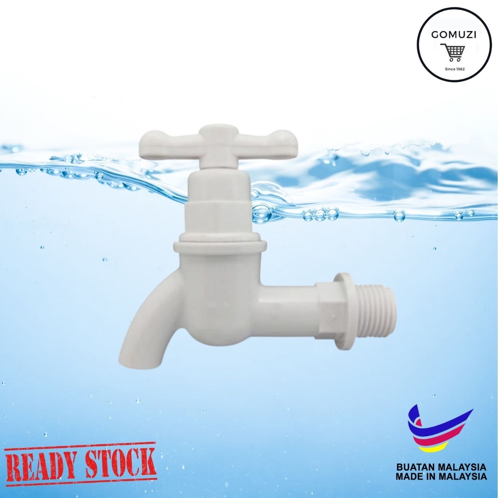PVC Bib Tap 1/2" Water Tap PLASTIC DRAIN HEAD | Shopee Singapore
