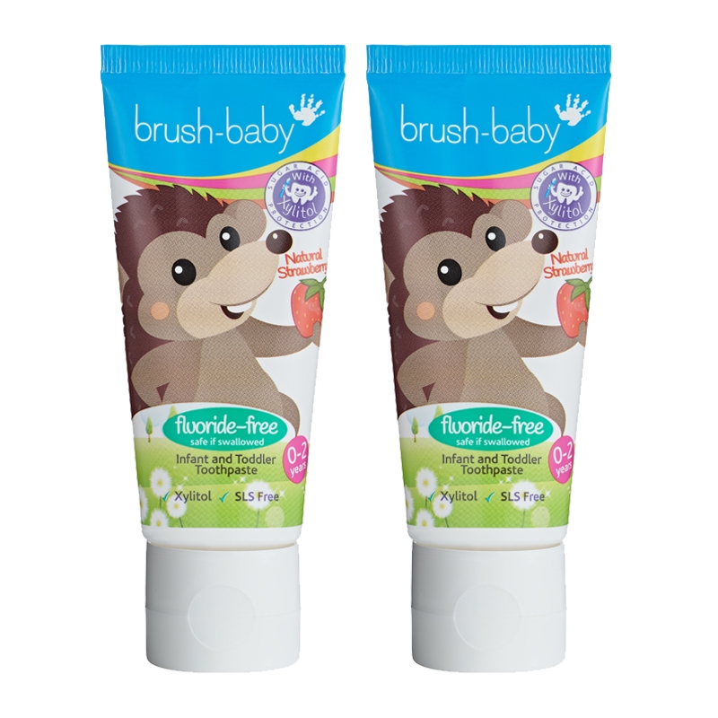 Brush-baby | BrushBaby Baby Non-Fluoride Strawberry Toothpaste (0-2 Yrs ...