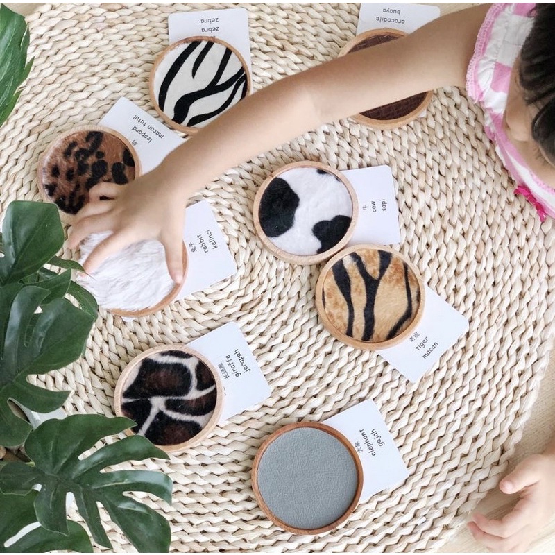 Sensory Texture Pad (animals edition) - Children's montessori animal ...