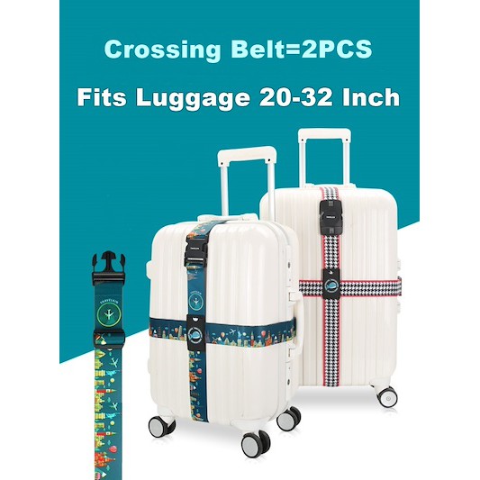 *SG SELLER* Crossing Luggage Belt|2PCS double secure|Without Pin ...