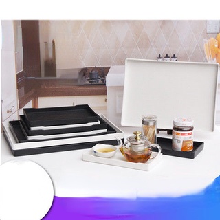 Hotel Tray Rectangular Water Glass Tea Tray Black White Anti-Slip Tray ...