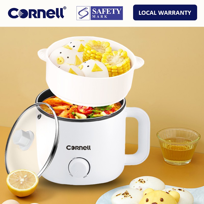 Cornell 1.5L Mini Multi Cooker with Steam Tray Personal Steamboat ...