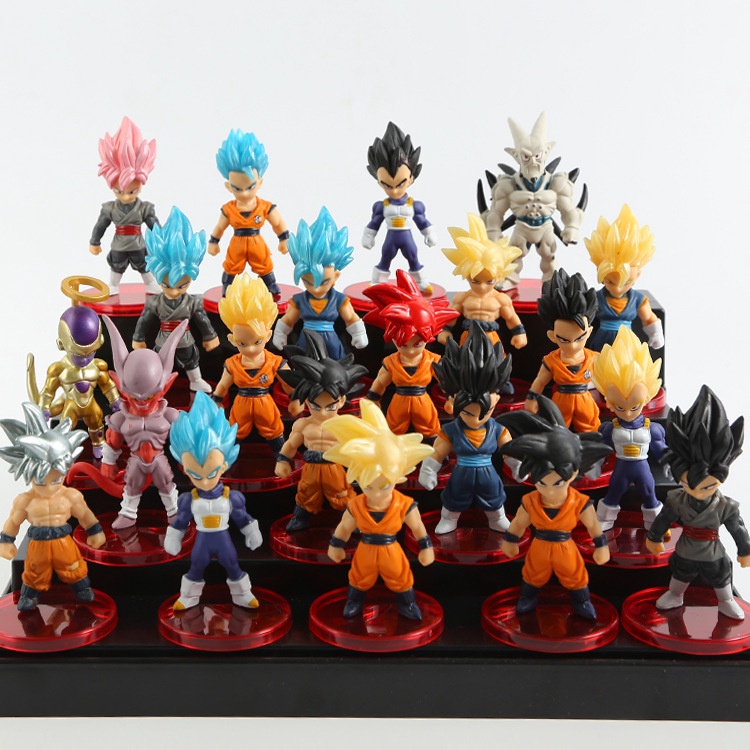 21pcs / set DRAGON BALL Super Gohan Vegeta freeza Son Goku Gokou Action ...
