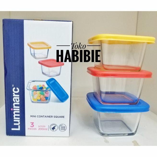 Luminarc PURE BOX Glass Jar Storage Food Seasoning 3pcs | Shopee Singapore