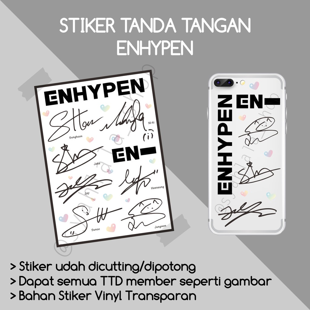 ENHYPEN SIGN STICKER | Shopee Singapore