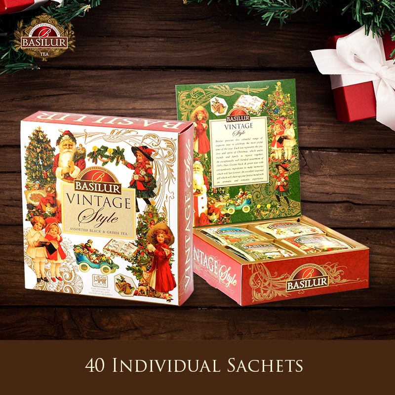 [Christmas Gift] Basilur Tea Vintage Style Gift Box (40 Assorted ...