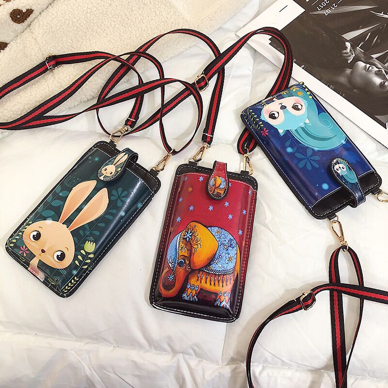 Handphone pouch Universal Leather Cell Phone Shoulder Crossbody Bag ...