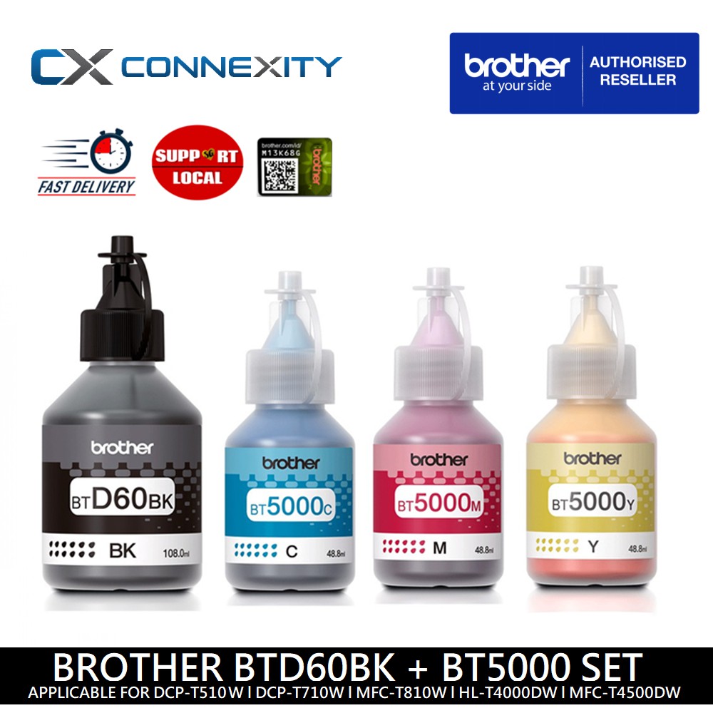 Brother BTD60BK BT5000C BT5000M BT5000Y Ink Bottle BT5000 For DCP-T226 ...