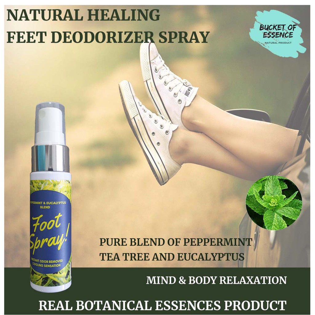 Natural Refresh Feet & Shoes Deodorizer Anti-Bacterial Anti Perspirant ...